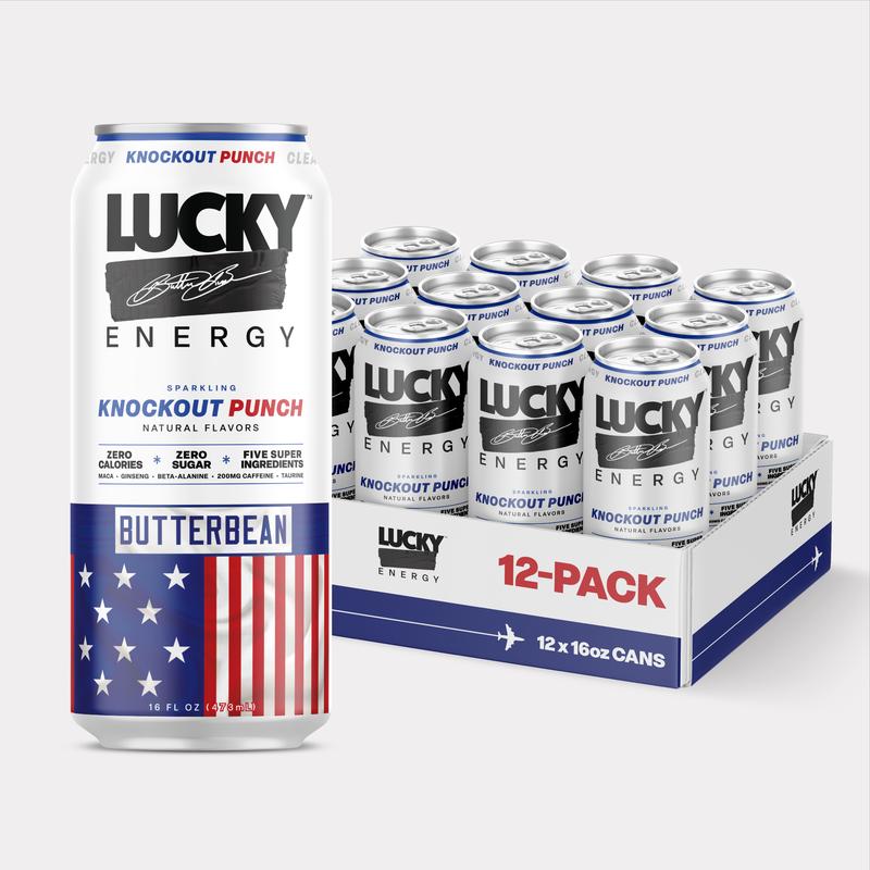 Lucky Energy x Butterbean - Knockout Punch - Zero Sugar Energy Drink ...