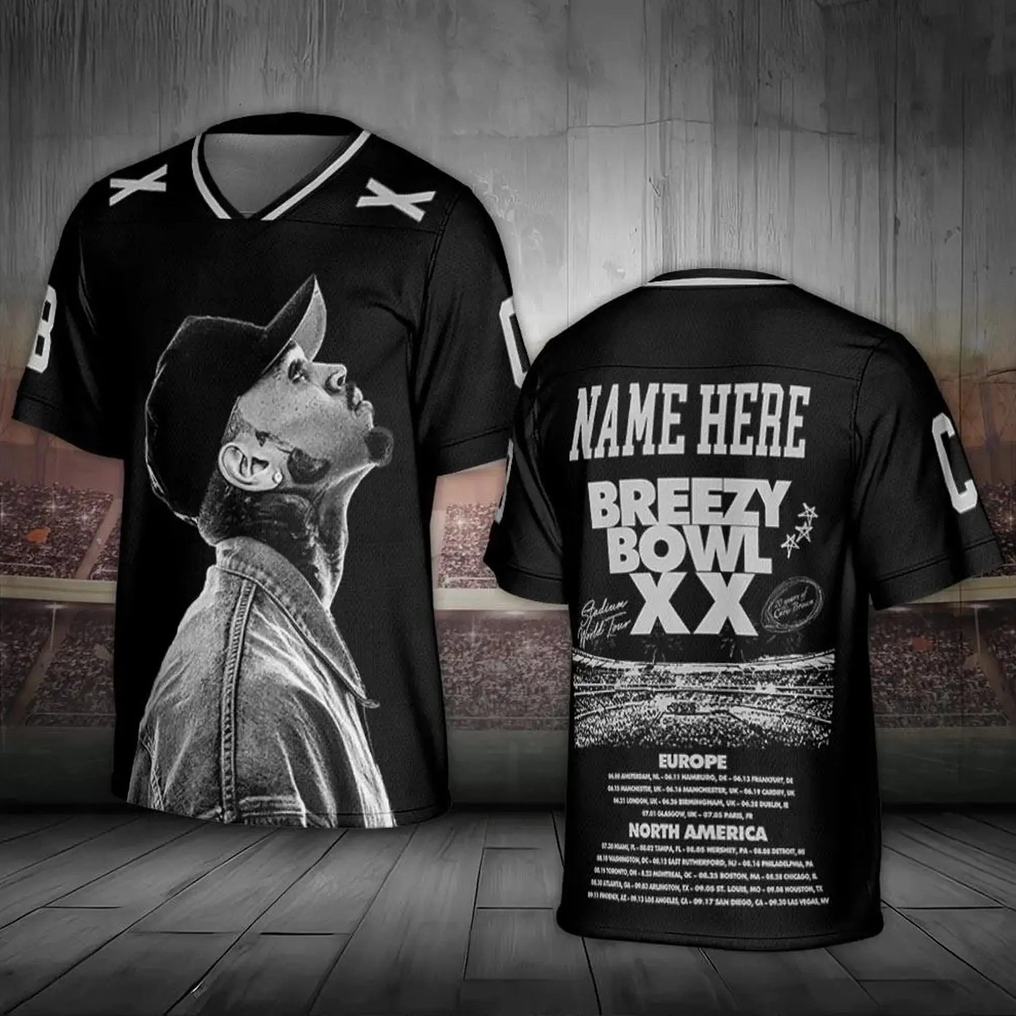 Custom Breezy Bowl XX Tour 2025 football Jersey, breezy bowl - TikTok Shop