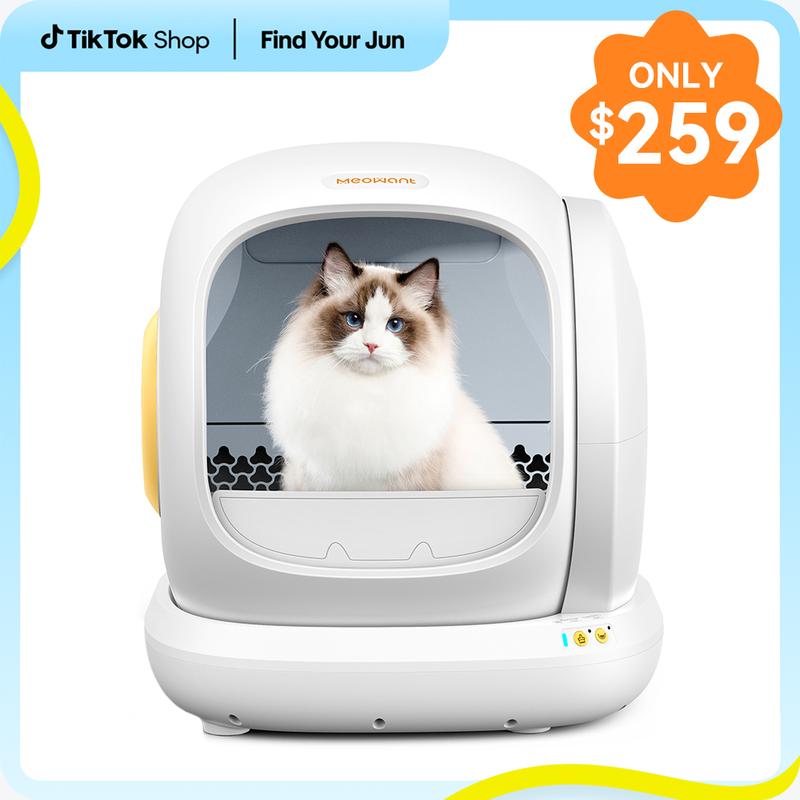 MeoWant SC02 75L Large Self-Cleaning Cat Litter Box with APP - TikTok Shop