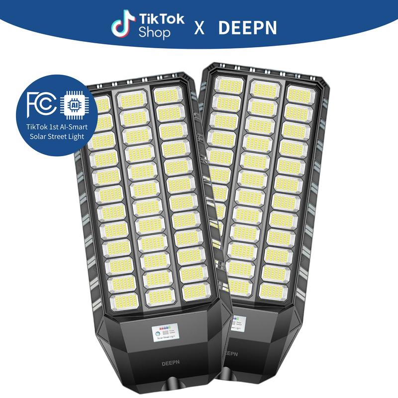 【2 Pack】DEEPN 9000W IP67 Super Bright Solar Street Light , 650000 ...