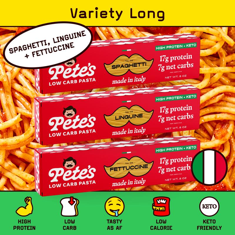 Pete’s Pasta Assorted Long Keto Pasta Spaghetti, Linguine & - TikTok Shop