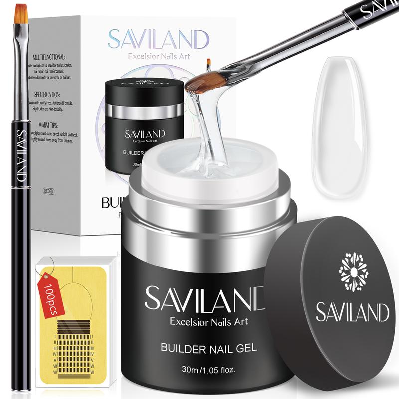 SAVILAND Builder Nail Gel with Air Cushion Design, Clear Har - TikTok Shop