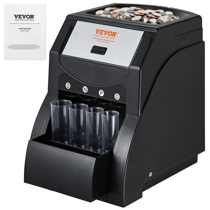 VEVOR USD Coin Sorter, Coin Sorter Machine for USD Coin 1￠ 5￠ 10￠ 25 ...