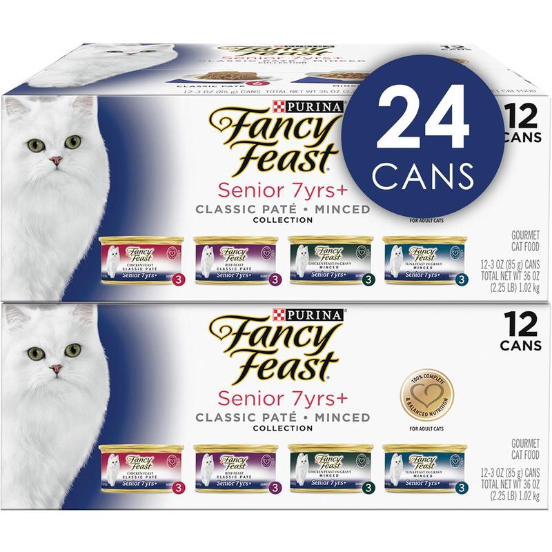 Purina Fancy Feast High Protein Senior Wet Cat Food Variety Pack ...