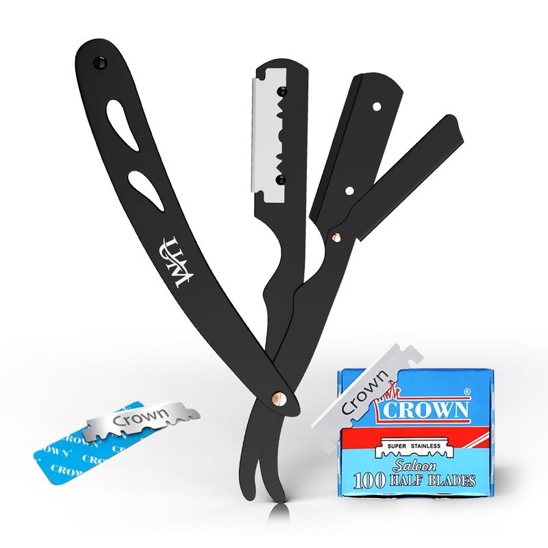 UM Supplies Razor + 100 BLADES | Professional Straight Edge Barber ...