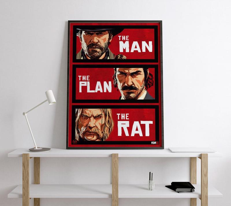 Red Dead Redemption 2 Poster - RDR 2 Poster - Video Game Poster ...