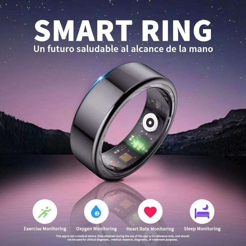 Stainless Steel Smart Ring, 1 Count Physiological cycle Fitness Sleep ...