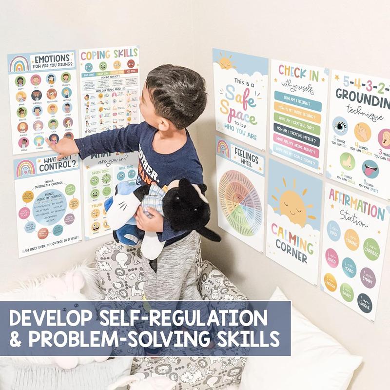 Boho Calming Corner Classroom Posters For Kids, Calm Down Corner ...