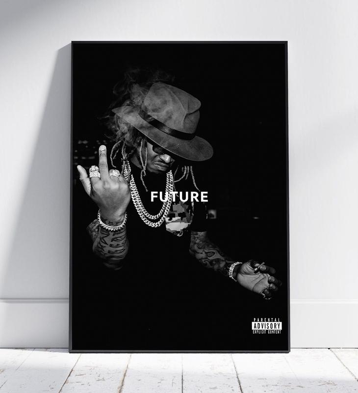 Minimalist Future Rapper Poster For Hip-Hop Fans Perfect Wal - TikTok Shop
