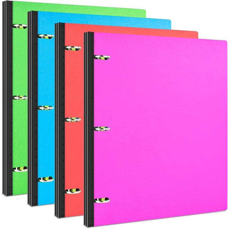 INFUN Telescoping 3 Ring Binder - 4PCS, Portable Plastic Binder ...