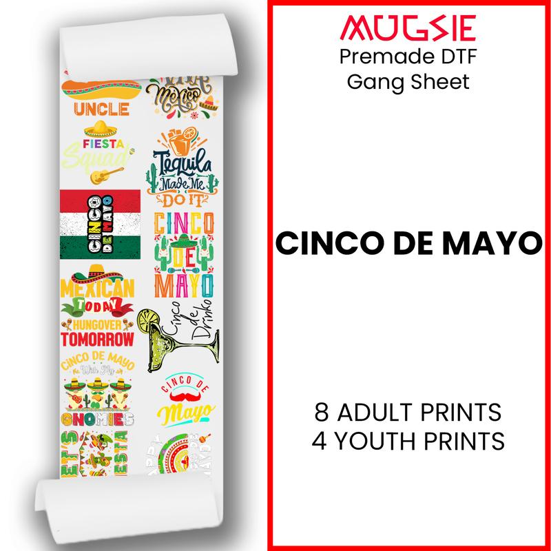 Cinco De Mayo Direct-to-Film Transfer Gang Sheets - 22x60 - TikTok Shop