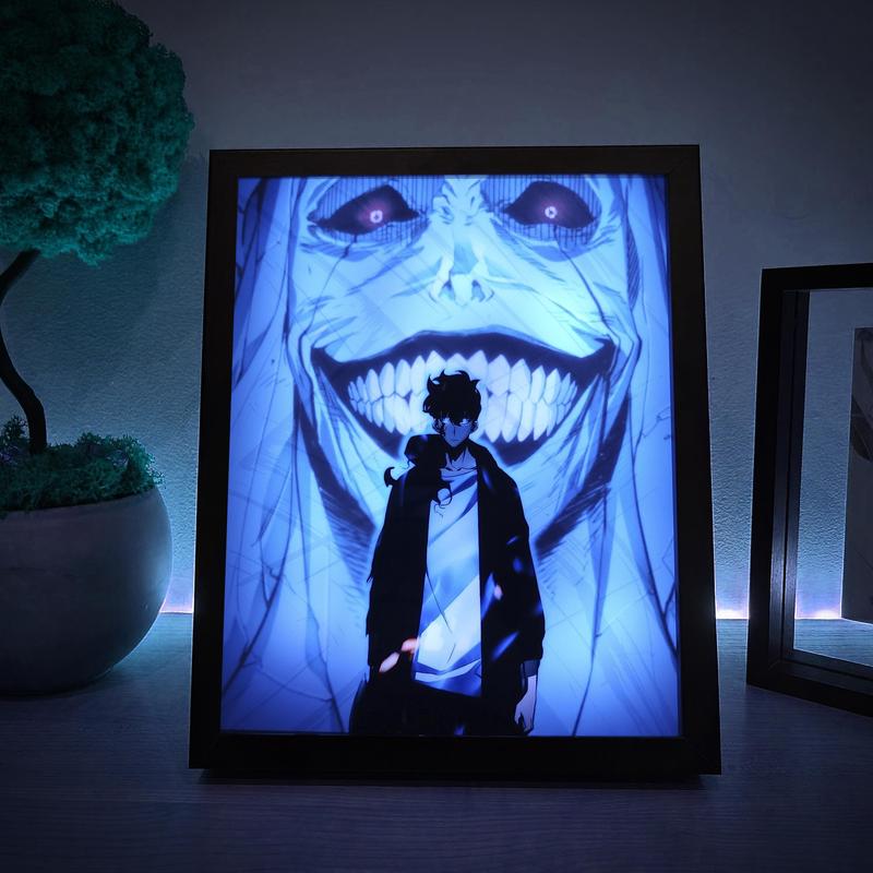 Solo Leveling Premium Anime LED Lightbox, LED RGB Frame, Led - TikTok Shop