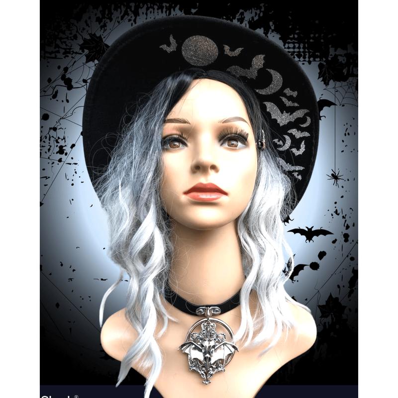 Bats & Moon Festival Fedora Witchy Hats Halloween - TikTok Shop