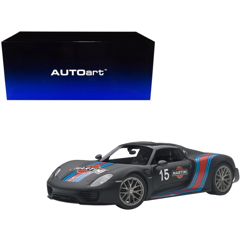 Porsche 918 Spyder Weissach Package Black/ Martini Livery #15 1/18 ...