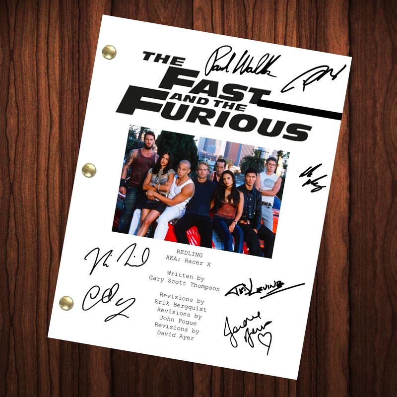The Fast And Furious Signed Autographed Script Full Screenplay - TikTok ...