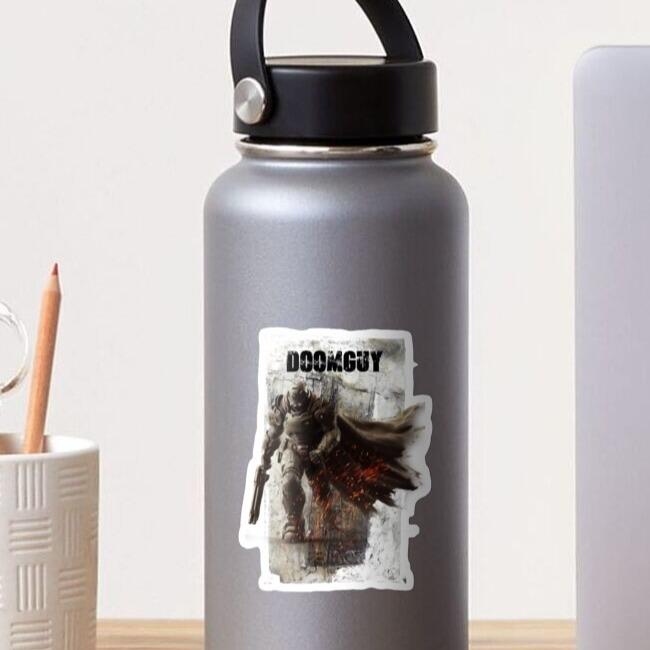 Doom Slayer Sticker Featuring Iconic Doomguy Artwork for Themed Wall ...