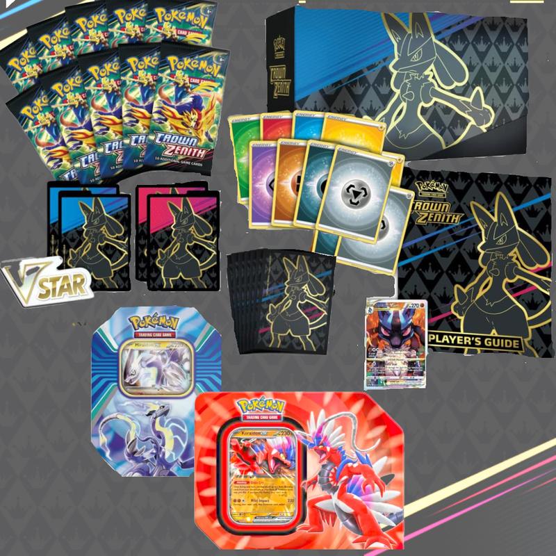 Pokemon TCG Mega Bundle: Crown Zenith Elite Trainer Box + Koraidon ex ...