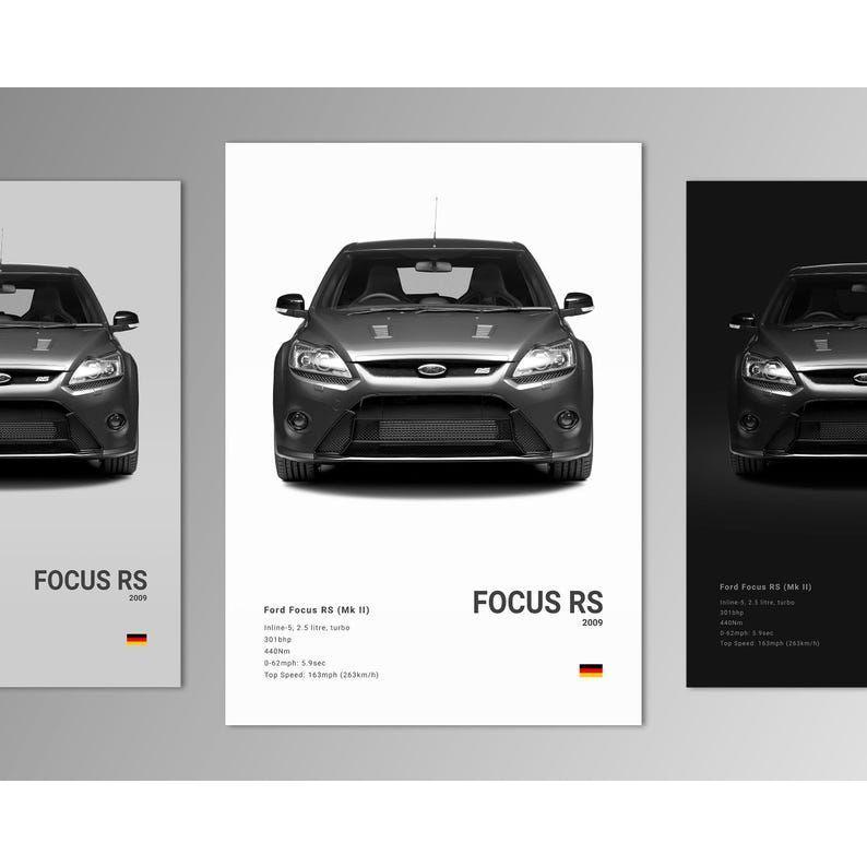 Ford Focus RS Mk2 Poster Print | Wall Art | Car Photography - TikTok Shop
