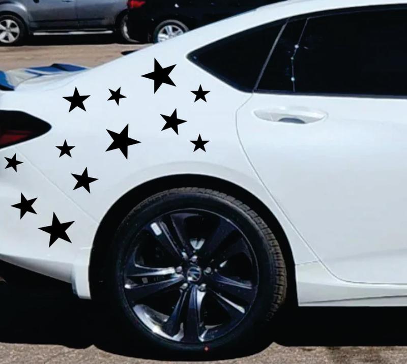 Set of 20 Stars Car Decal Truck Window Windshield Mirror JDM - TikTok Shop