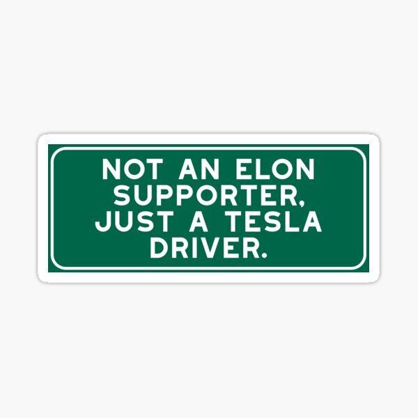Funny Anti Elon Tesla Bumper Road Sign Sticker - Funny Cute Sticker ...