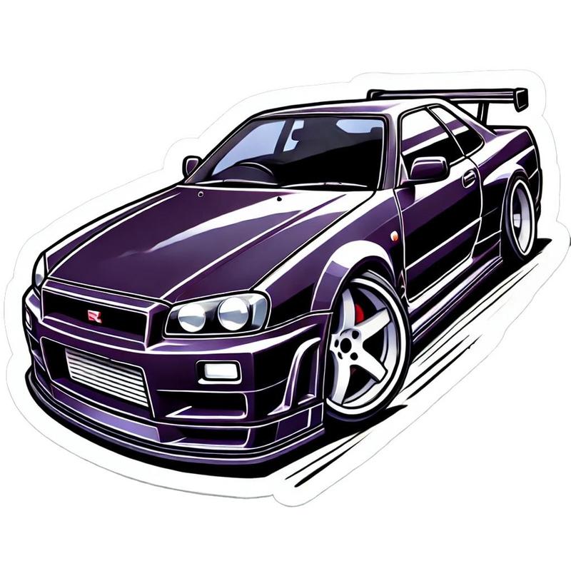 JDM Legends Vinyl Cartoon Art Sticker -Supra, GTR, RX7, STI, - TikTok Shop