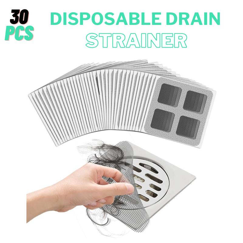 30 Pcs Disposable Shower Drain Cover Hair Catcher Square Shower Drain ...