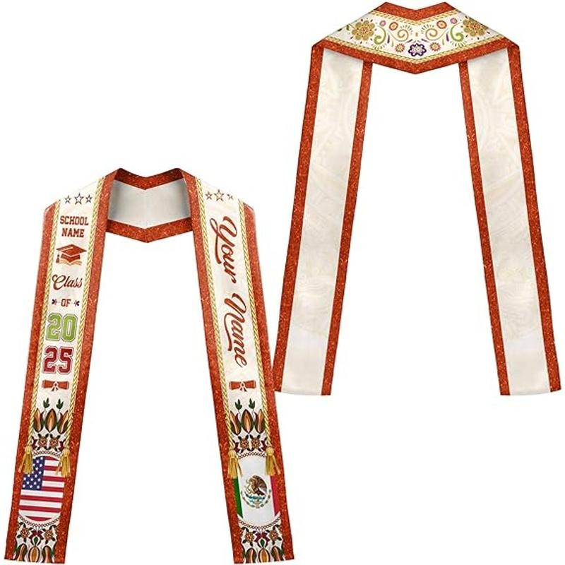 Customized Mexican Graduation Sash, Mexico Graduation Stole Class ...