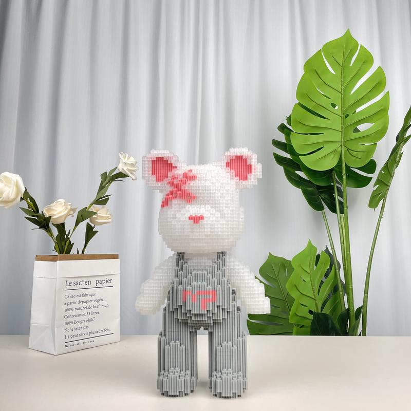 Trendy Blocks Grey Glowing Bear Building Blocks, 4500 Pcs, ABS ...
