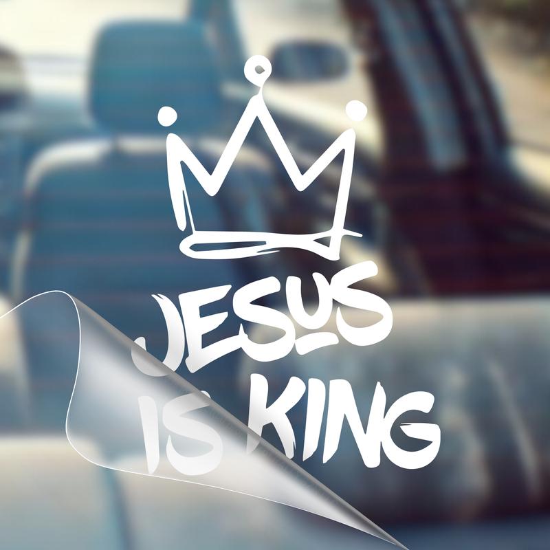 Jesus is King (Crown) - Car Decal Vinyl Bumper Sticker - Faith ...