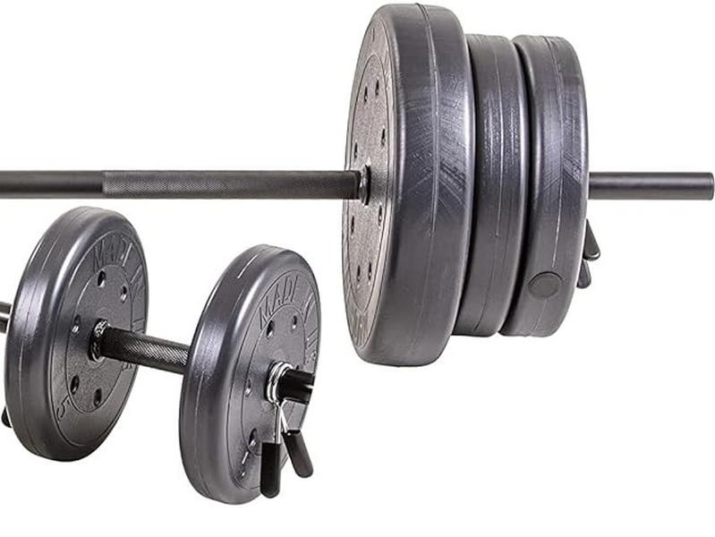 105 Pound Barbell Weight Set for Home Gym| Adjustable Weight - TikTok Shop