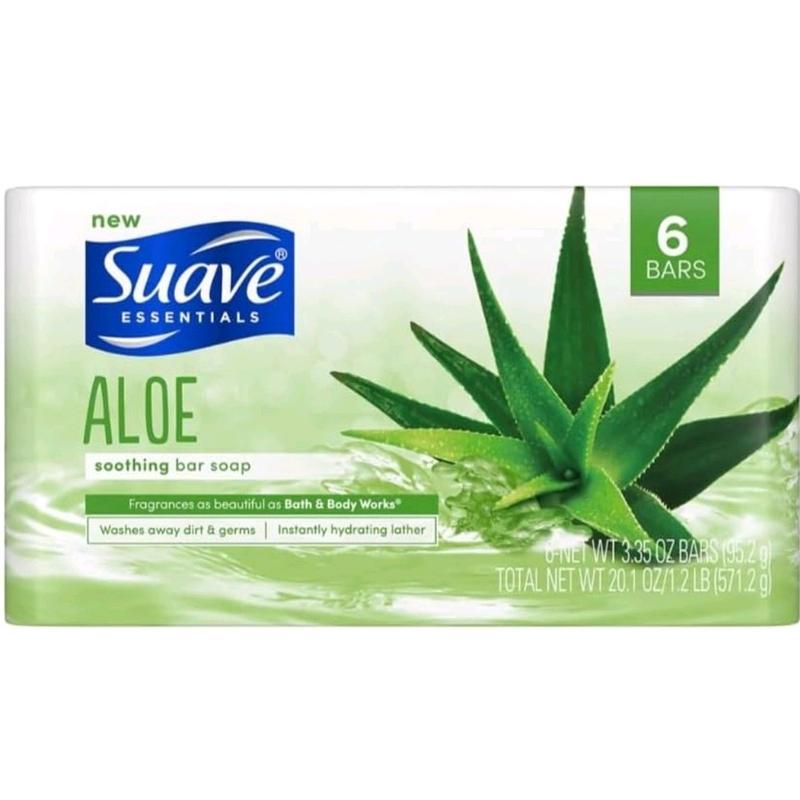 Suave Essentials Bar Soap, Aloe, 3.3 oz bars, 6 Count Body Care ...