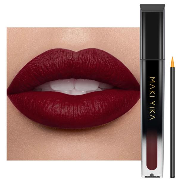 Burgundy red matte lipstick store