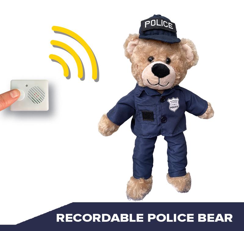 ZZZ Bears Recordable Police Teddy Bear with Tactical Backpack for Police Families - TikTok Shop