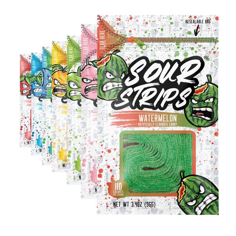 Starter Pack - Seven Pack - Sour Strips - Sour and Sweet Candy - TikTok ...