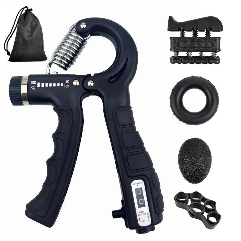 5-in-1 Adjustable Grip Strength Set: with Forearm Trainer Finger ...