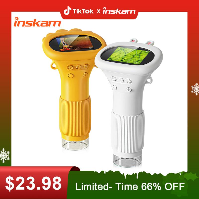 INSKAM Kids Microscope 1000X Handheld Digital Microscope Portable ...