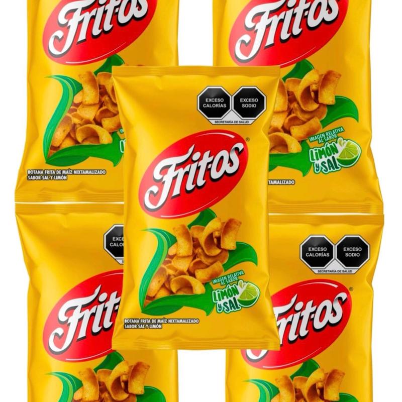 Sabritas Fritos Limon y Sal 60g Box With 5 bags papas snacks - TikTok Shop