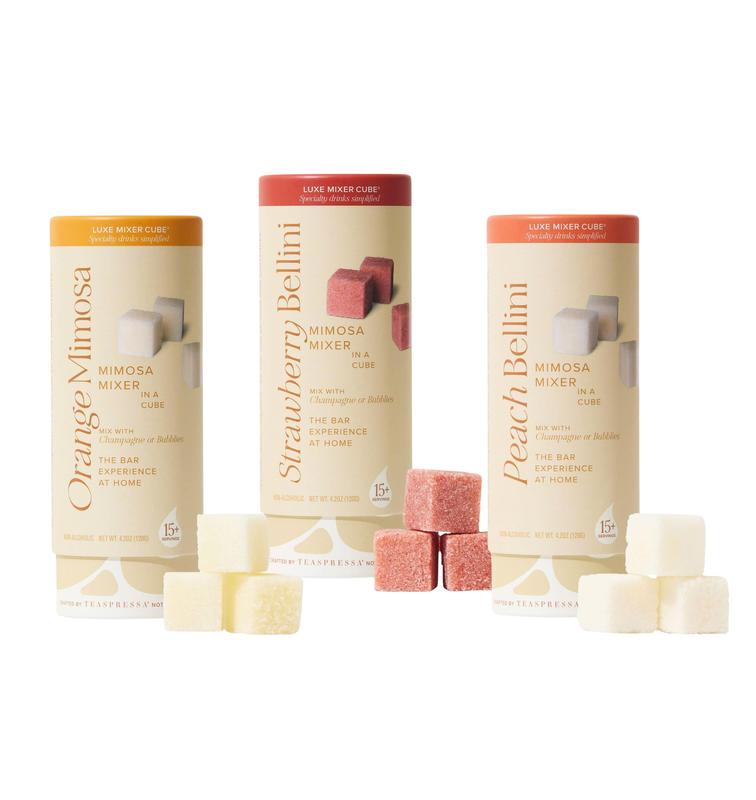 LUXE Champagne Mimosa Mixer Cubes - Gourmet Beverage with Fruit Flavors ...
