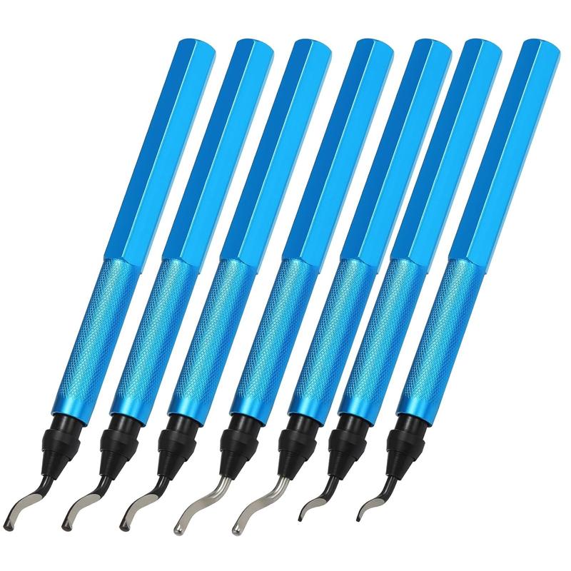 Deburring Tools,7pc,High Grade Swivel ,Metal Handle Deburr Tool ...