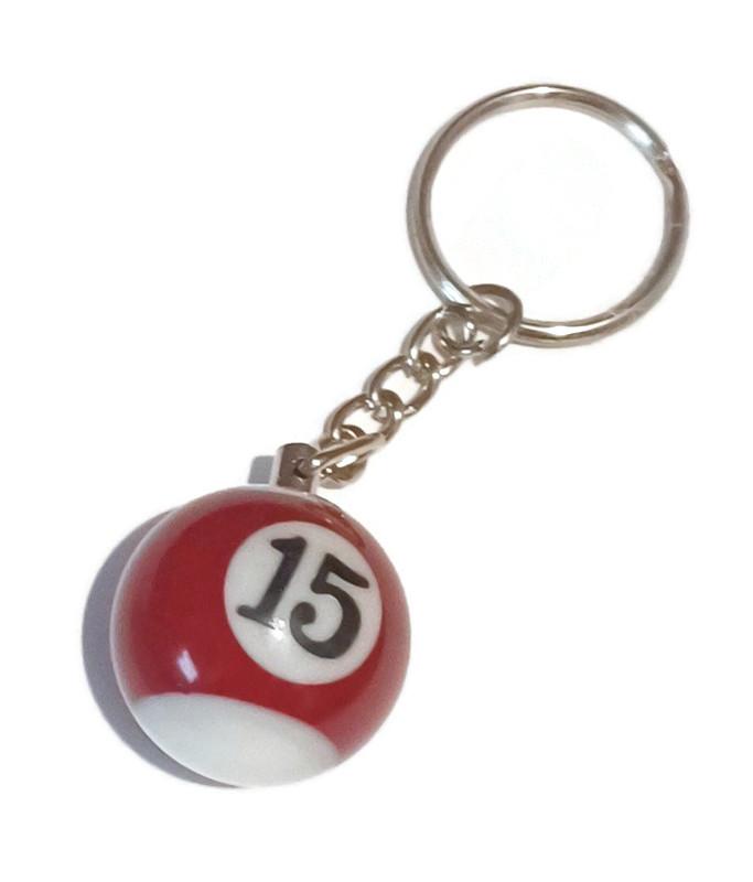 1" Diameter Pool Ball Key Chain Number 15 sweet gift - TikTok Shop