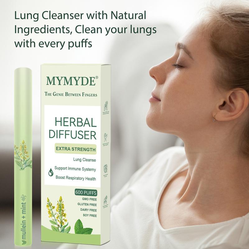 MYMYDE Thyme and mint extracts for lung detoxification and oral air freshening, herbal diffusion ...