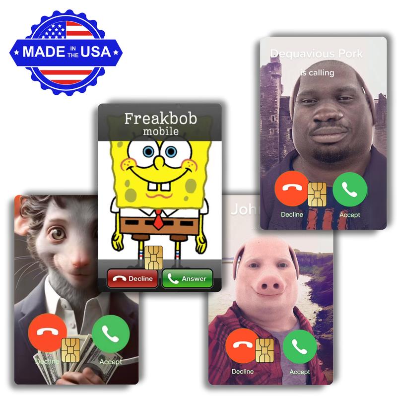 Freakbob Pay Mouse Pay John Pork Pay Decal Credit Card Cover - TikTok Shop