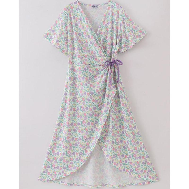 Rayna Purple Floral Print Women’s Dress - TikTok Shop