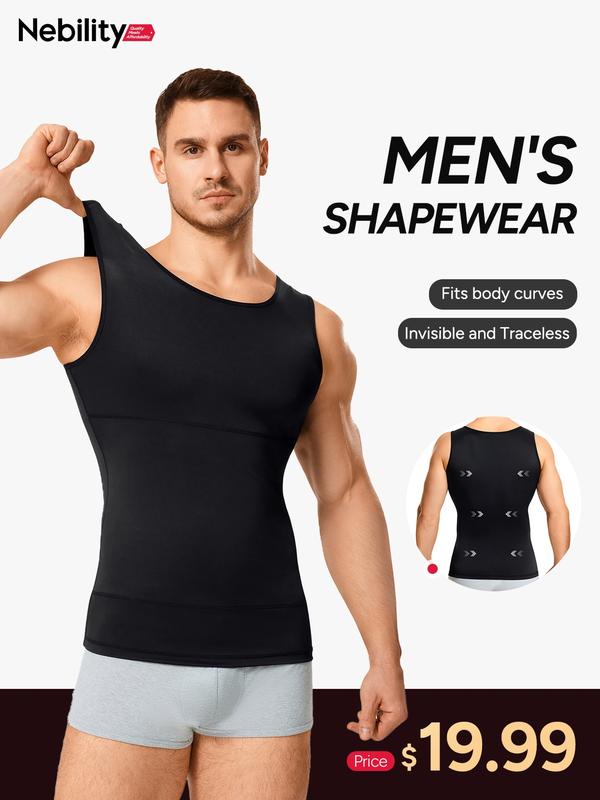 【Nebility】 Men's Basic Compression Shapewear Vest - Menswear - TikTok Shop