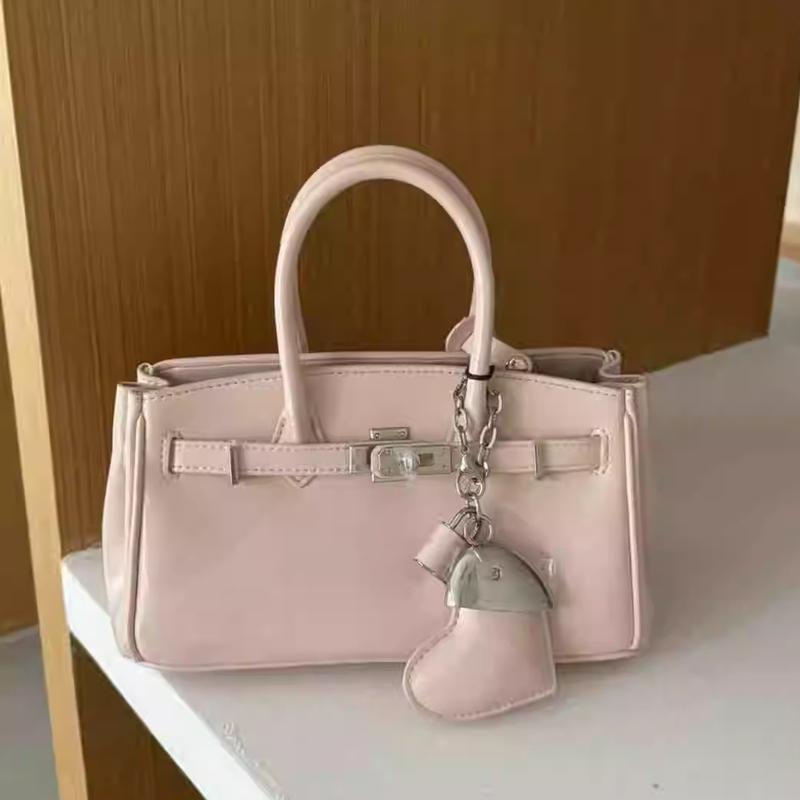 BIRKIN Genuine Leather Plain Color Shoulder Bag & Crossbody Bag ...