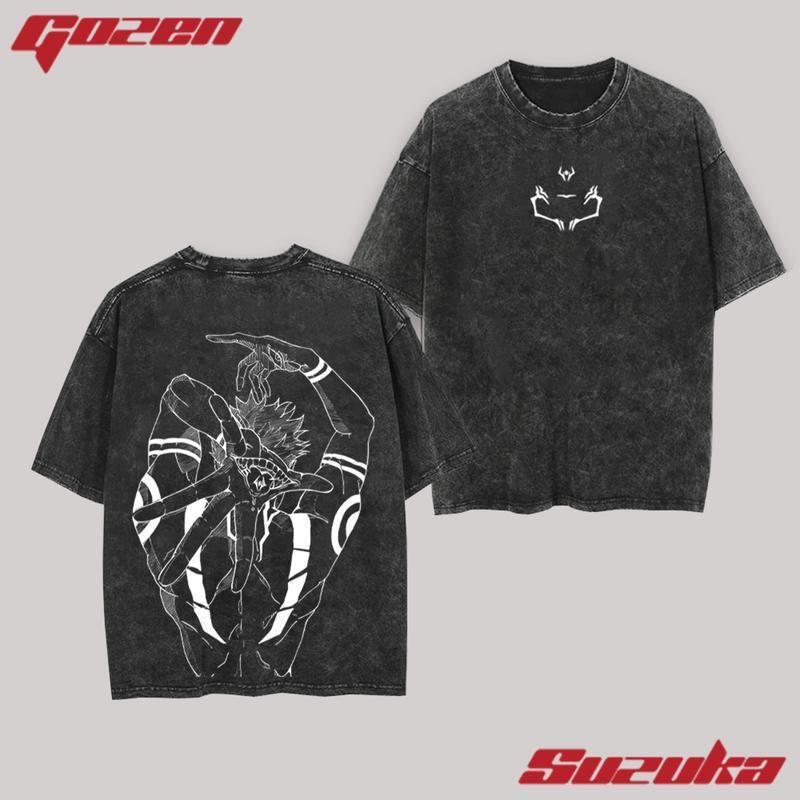 "Ryomen Sukuna Jujutsu Kaisen" Unisex Oversize Anime Manga Washed ...