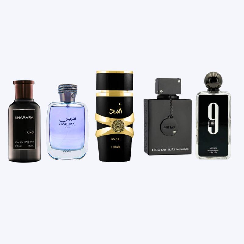 HOLIDAY COMBO SET ARMAF INTENSE CDN EDT 3.6OZ, LATTAFA ASAD EDP, RASASI ...