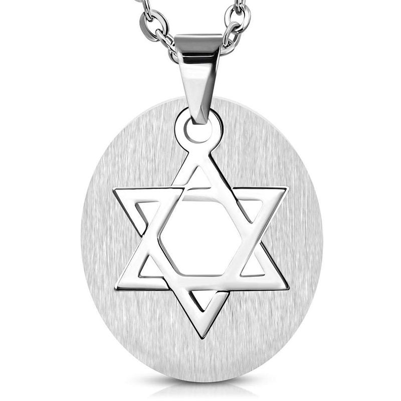 Star of David Oval Pendant - TikTok Shop