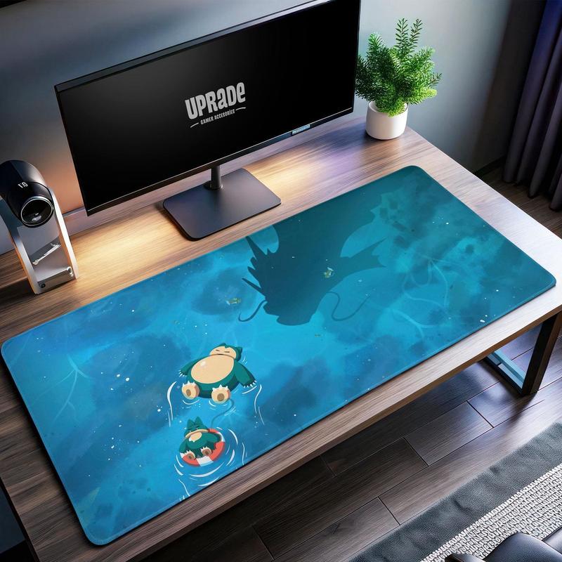Snorlax vs. Gyarados Underwater Adventure Desk Mat - Captivating ...