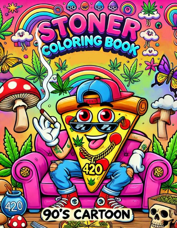 Stoner Coloring Book: 50+ Trippy Weed Pages for Adults - TikTok Shop
